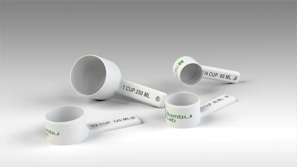 Measuring Cup Set Big Handle - Free 3D Print Model - MakerWorld
