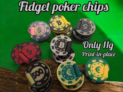 Slip and slide Casino Poker Chip Fidget Bitcoin,$€ by taylormadearmy ...