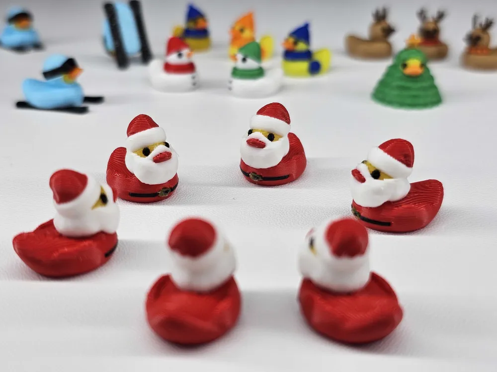 Cute Little Santa Duck | Christmas miniature decor - Free 3D Print ...