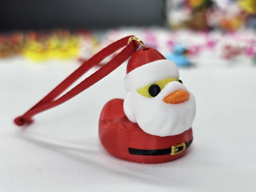 Cute Little Santa Duck | Christmas miniature decor - Free 3D Print ...
