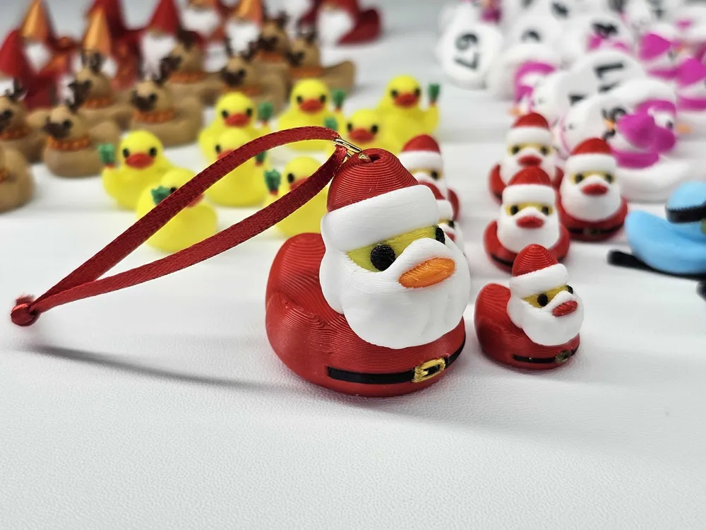 Cute Little Santa Duck | Christmas miniature decor - Free 3D Print ...