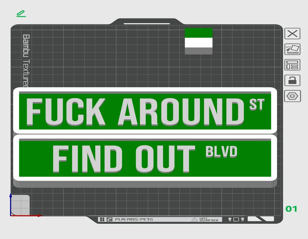 FAFO Street Sign - Free 3D Print Model - MakerWorld
