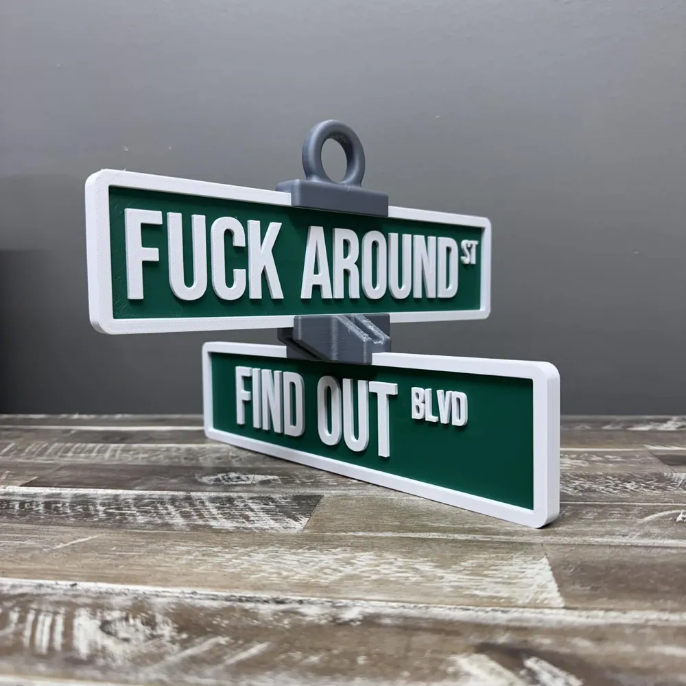 FAFO Street Sign - Free 3D Print Model - MakerWorld