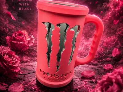 monster rosa with cap and can tab - Free 3D Print Model - MakerWorld