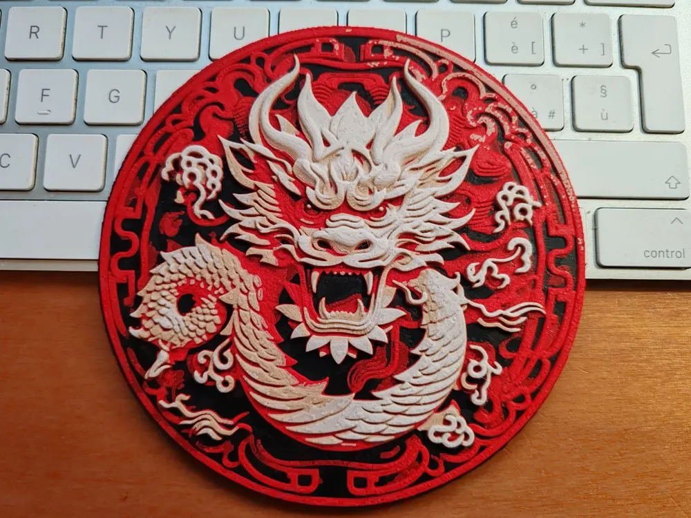 Hueforge - Dragon by camillabertrand MakerWorld: Download Free 3D Models