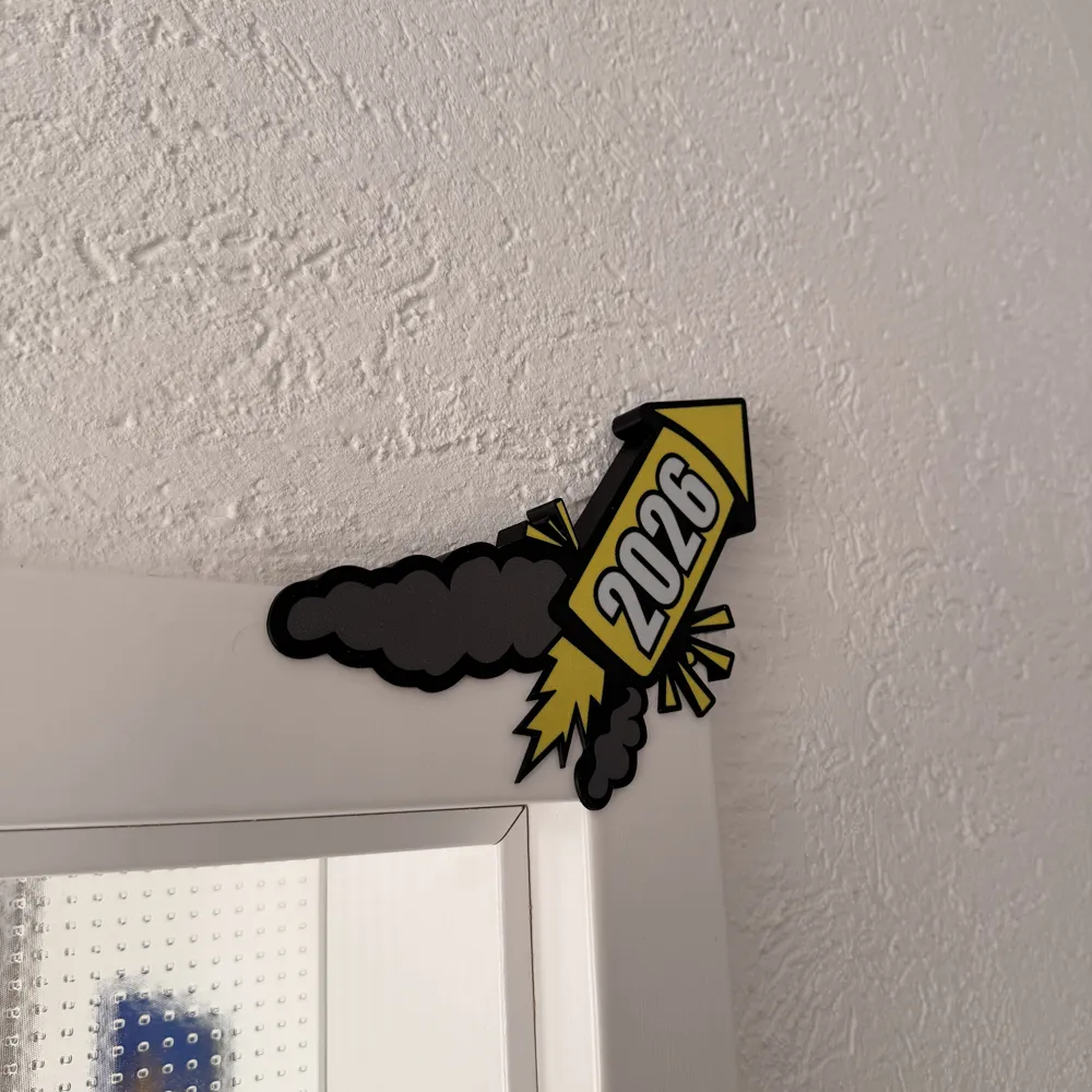 Nochevieja 2026 – Cohete con estela de humo - Modelo de impresión 3D ...