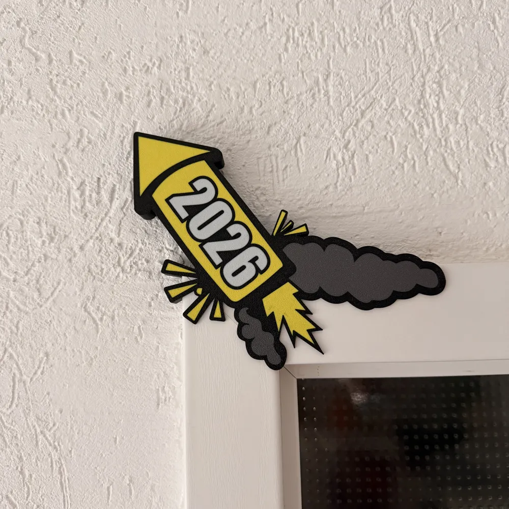 Nochevieja 2026 – Cohete con estela de humo - Modelo de impresión 3D ...