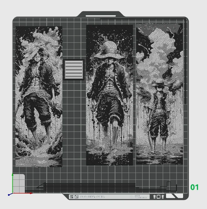 Monkey D. Luffy from One Piece growing up - Fan Art Set of 3 Bookmarks ...