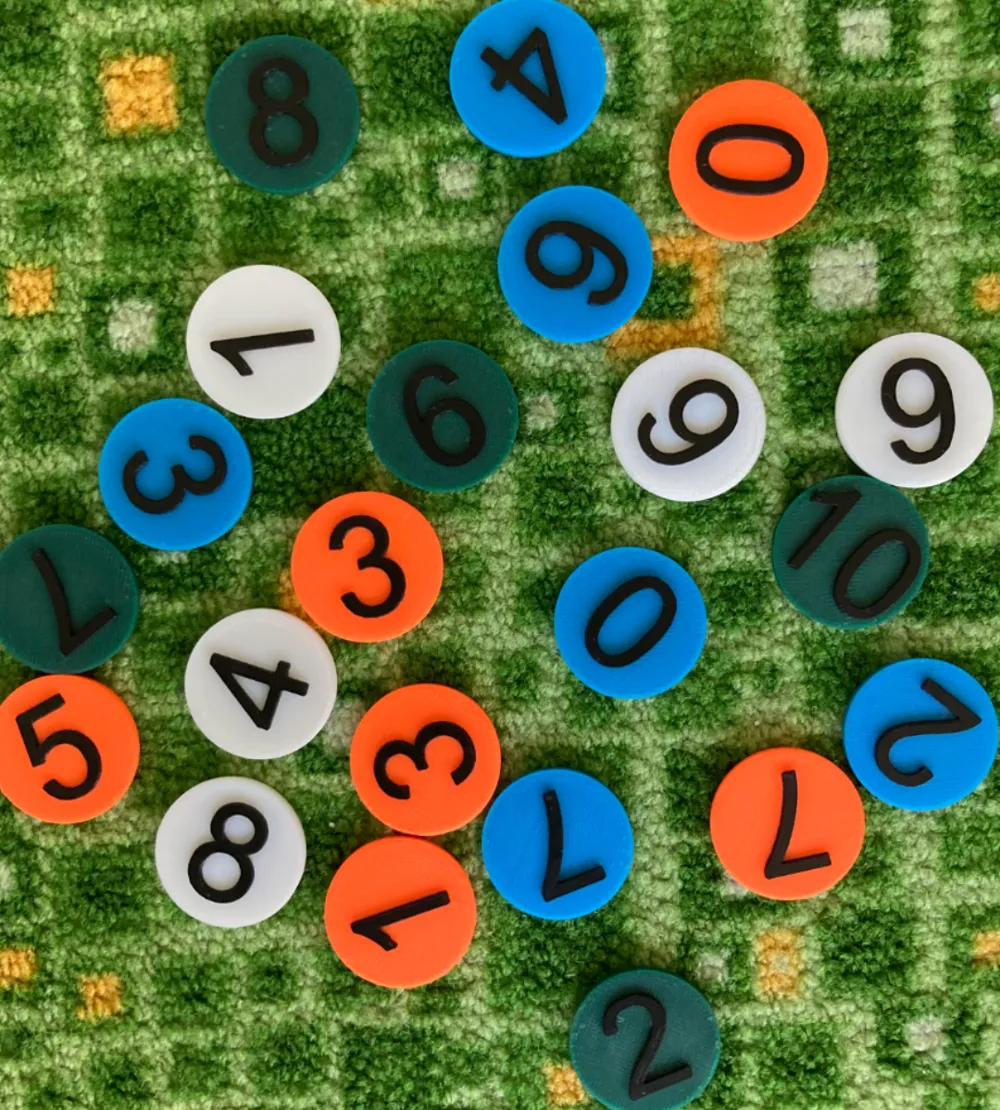 Tokens with numbers by zimbic - MakerWorld