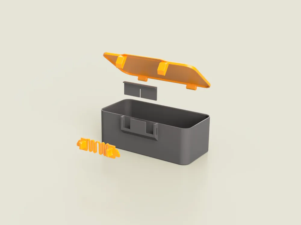 BOX with locked system - all parts printed - Free 3D Print Model ...