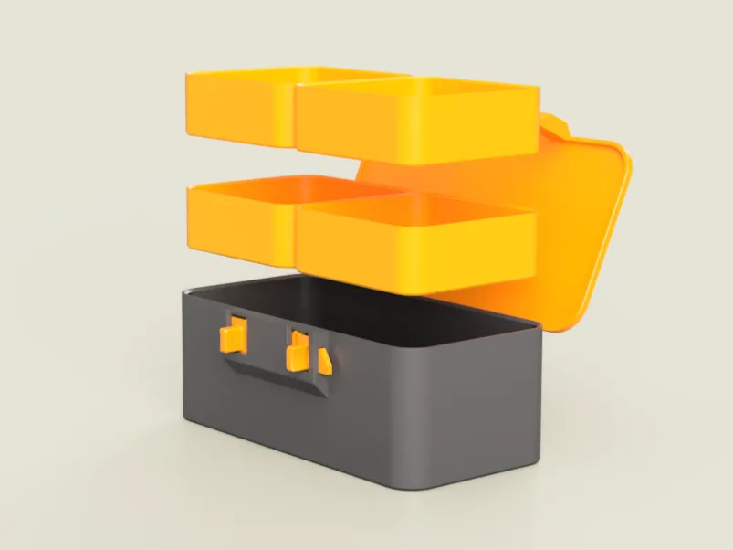 BOX with locked system - all parts printed - Free 3D Print Model ...