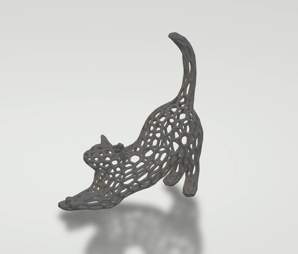 Cat Voronoi - Free 3D Print Model - MakerWorld