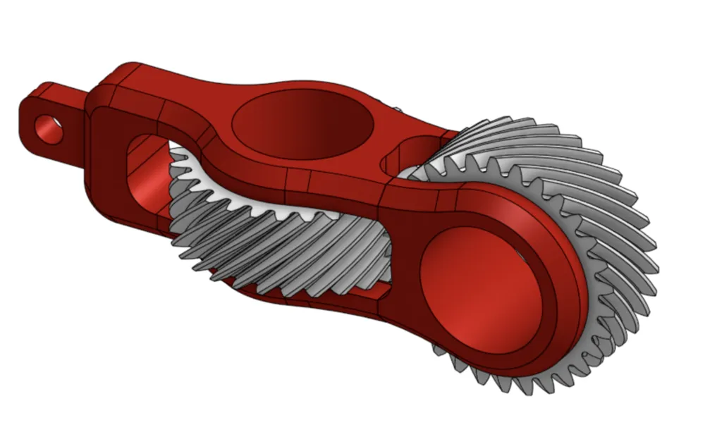 Dual Bevel Gear Keychain Fidget Spinner by AmirMakes - MakerWorld