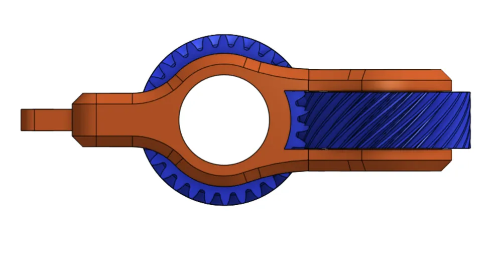 Dual Bevel Gear Keychain Fidget Spinner by AmirMakes - MakerWorld