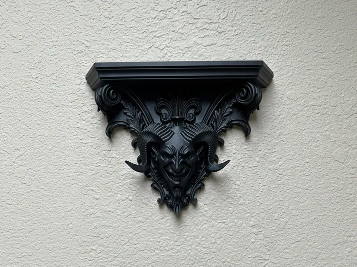 The Devil Wall Console - Baroque Occult Shelf - Free 3D Print Model ...
