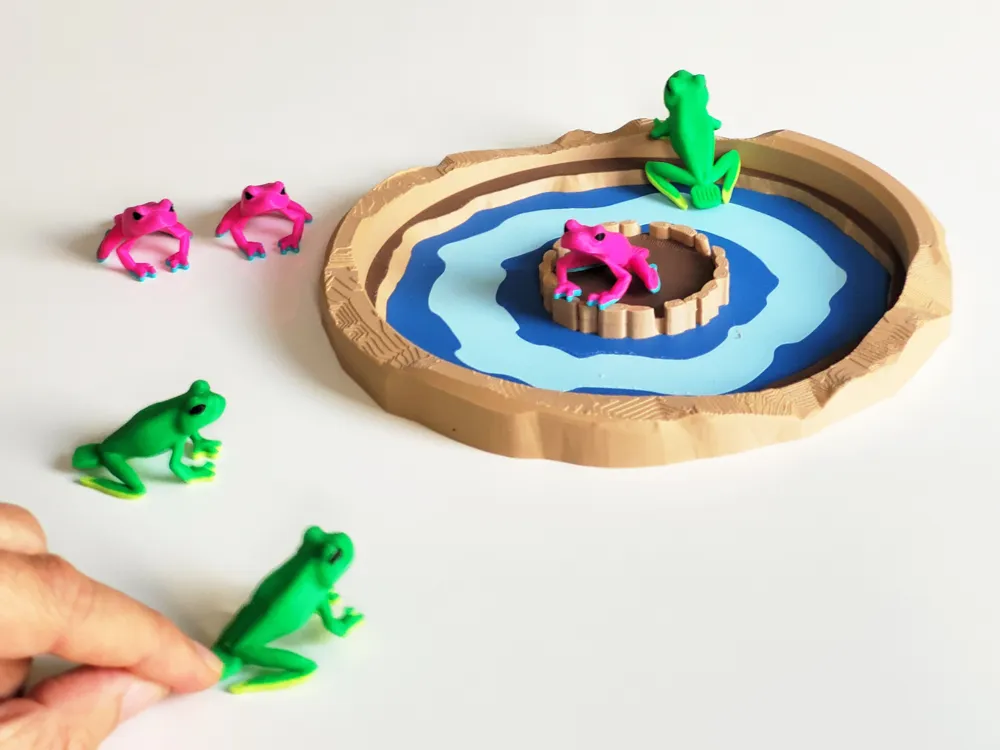 Jumping Frog Game - Free 3D Print Model - MakerWorld