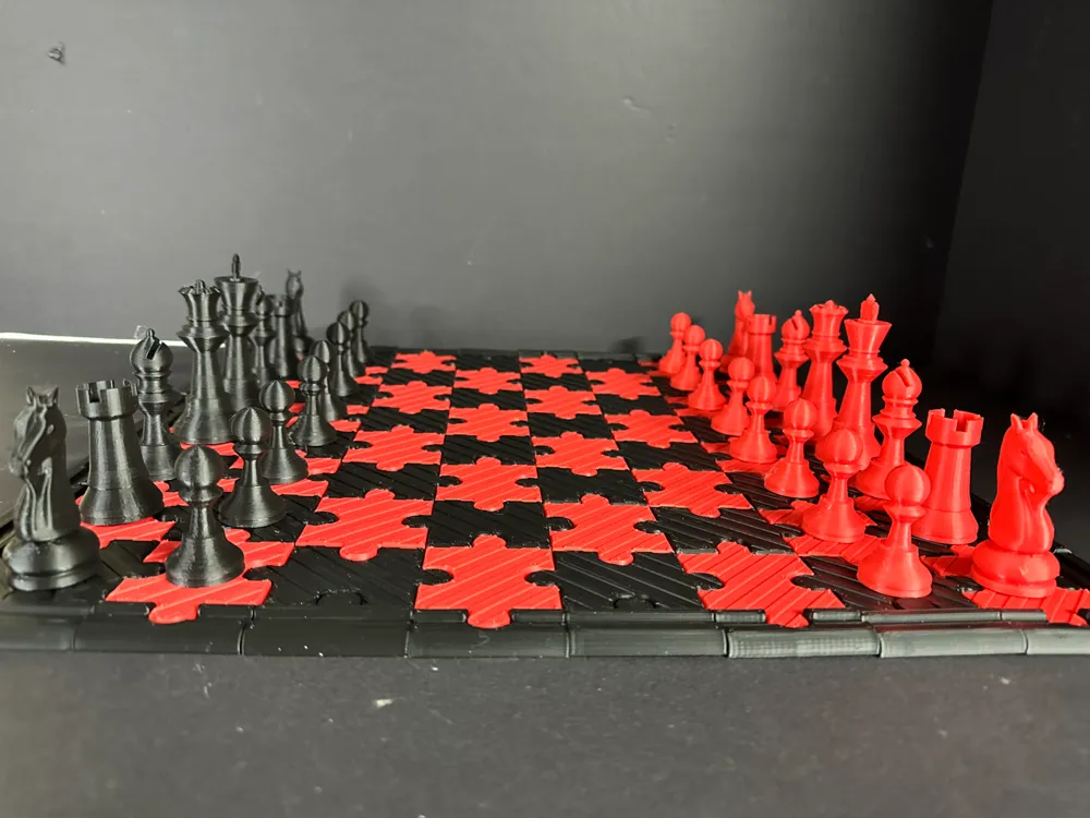 Puzzle Chess Board Remixed by TAH3DGeek - MakerWorld