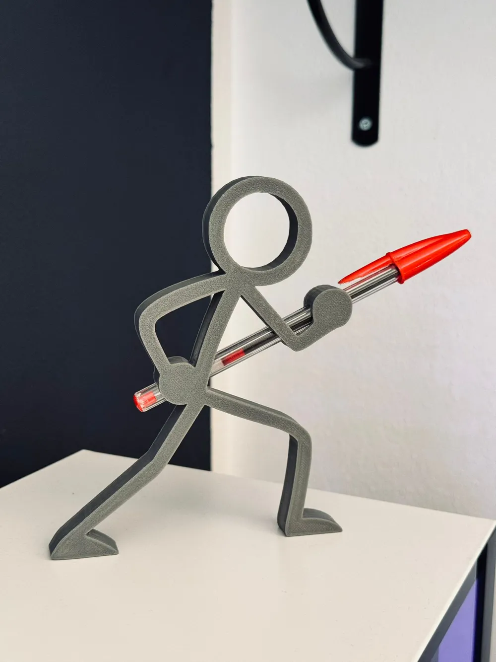 Stickman Warrior Pen Holder - Free 3D Print Model - MakerWorld