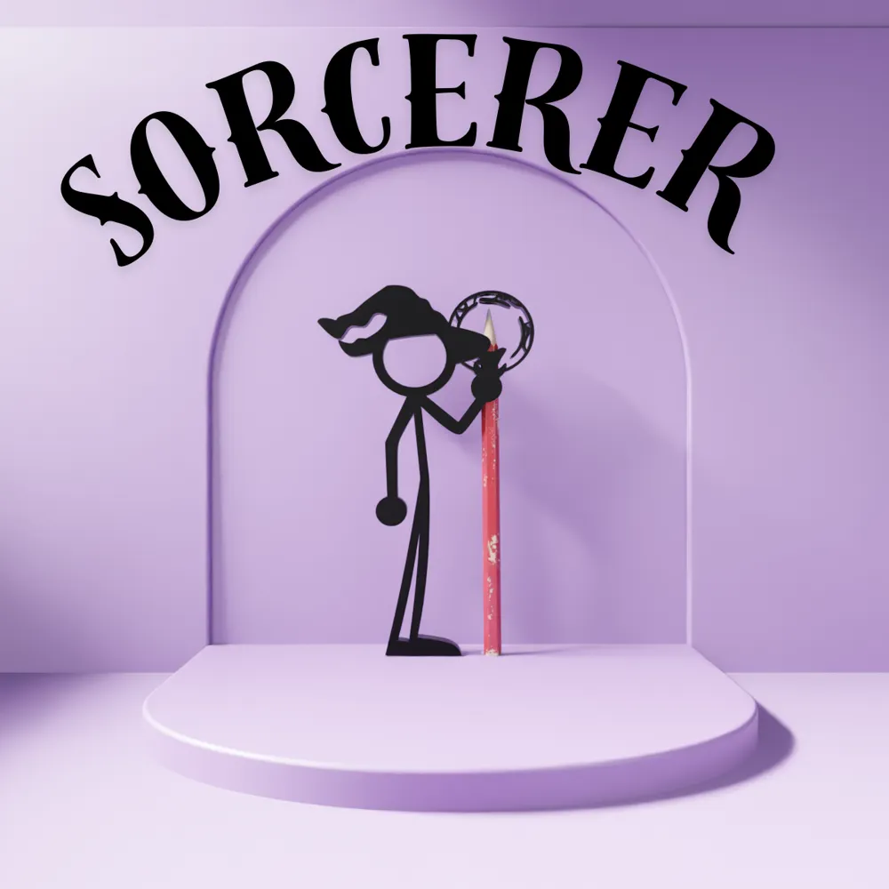 Stickman Warrior Pen Holder - Free 3D Print Model - MakerWorld