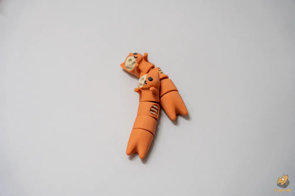 Flexi Long Skeleton Cat Keychain by Keyquake - MakerWorld
