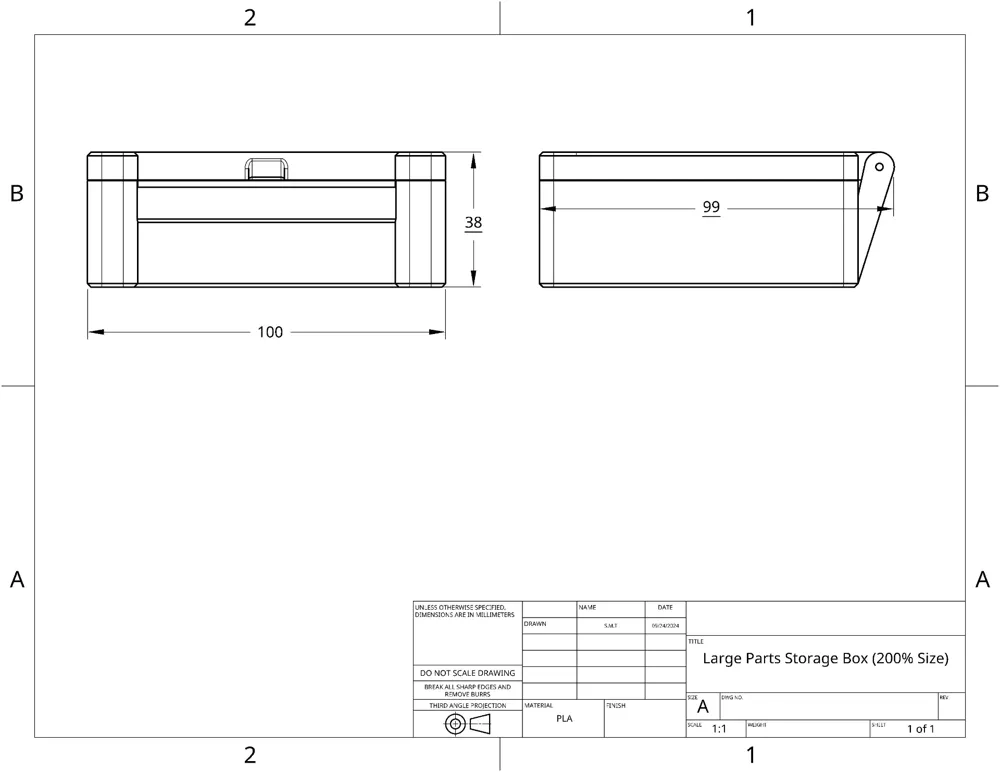Large Parts Storage Box (700% Size & Stackable) by S.M.T - MakerWorld