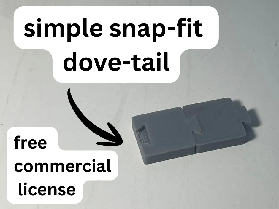 simple snap-fit dove-tail - Free 3D Print Model - MakerWorld