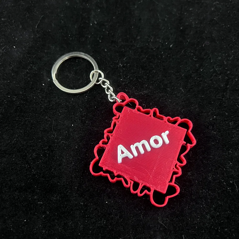 Customizable Heart Frame Keychain by Skid0 - MakerWorld