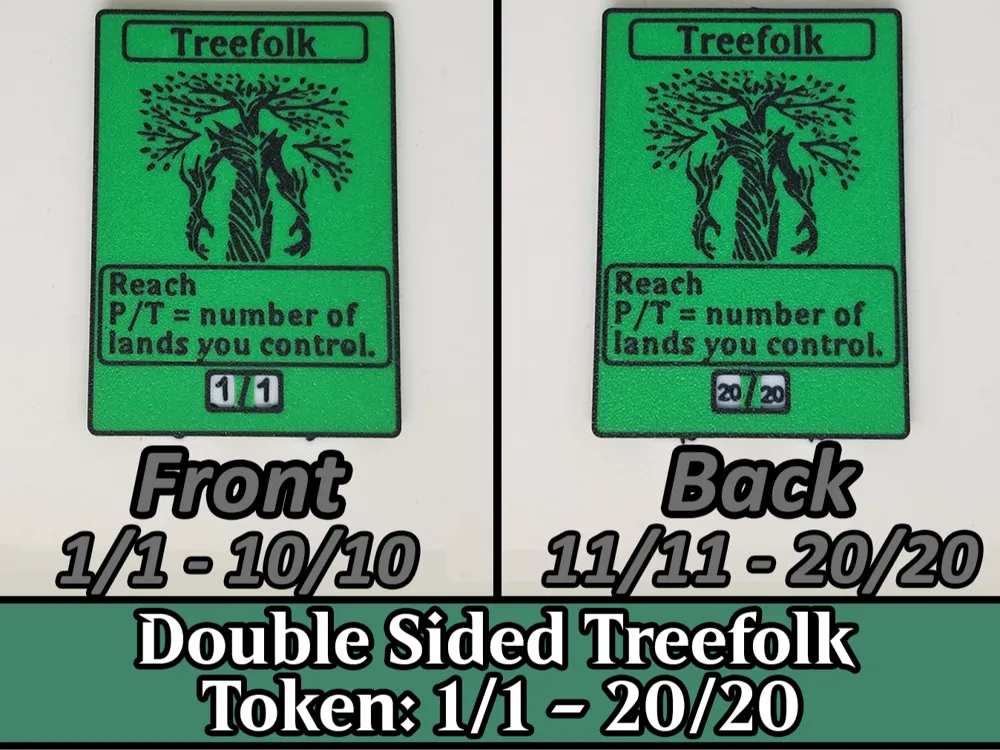 Double Sided MTG Treefolk Token 1/1 - 20/20 by TheMakerSphere ...