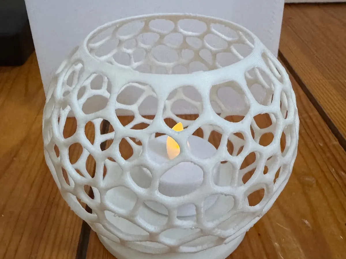 Teelichthalter mit komplexem Voronoi-Muster – Kostenloses 3D ...