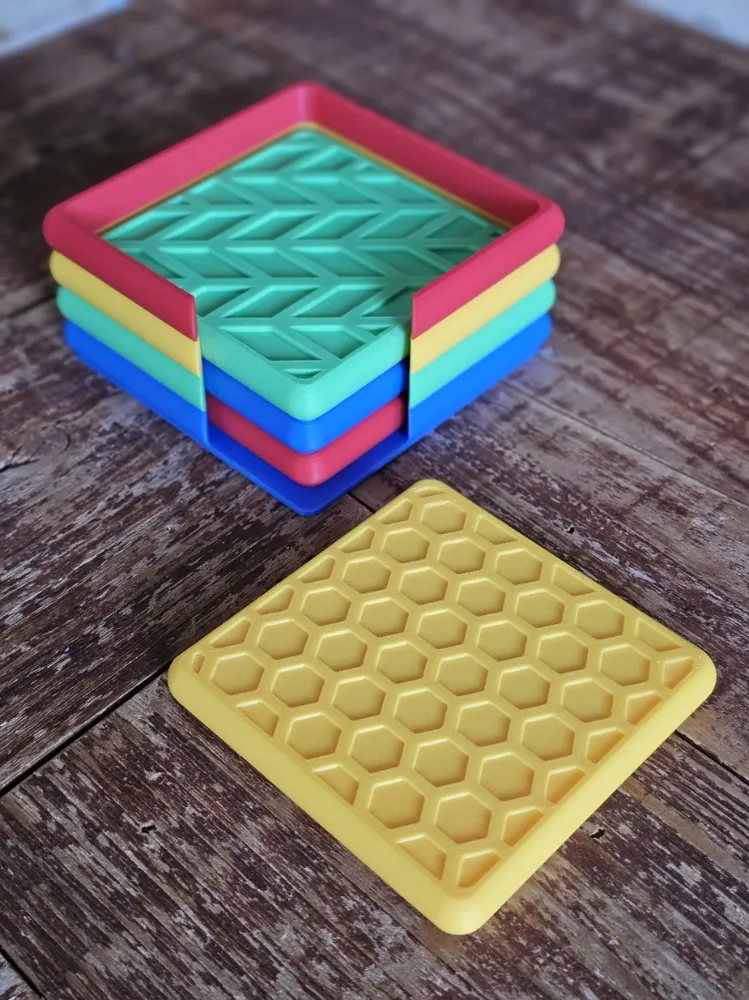 Coasters with Hidden Bottle Opener (Patterned Top) by Andrew Lankford ...