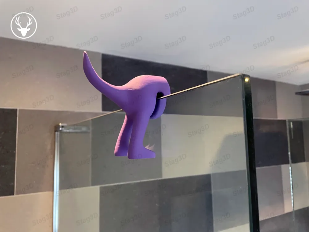 Tail hook - Shower screen edition! by Stag 3D - MakerWorld