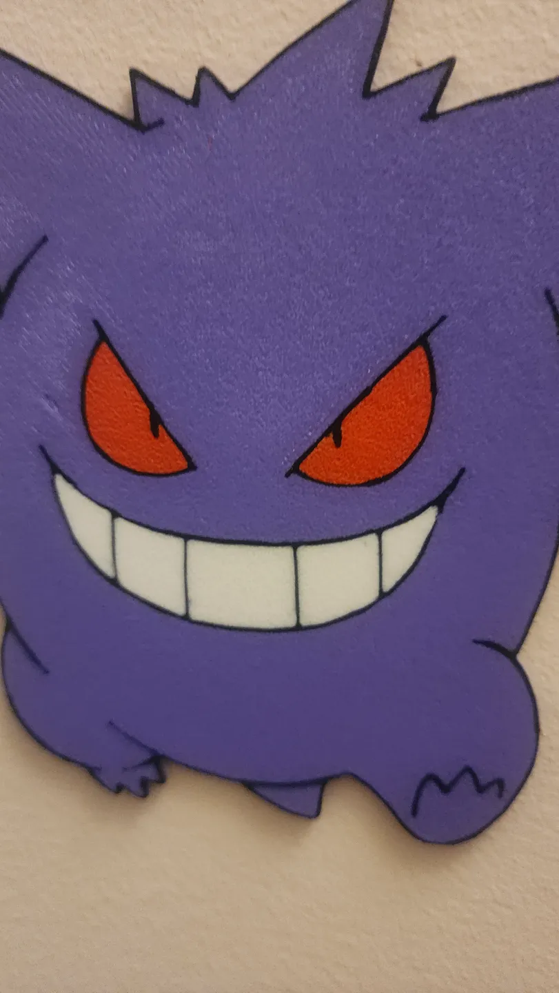 Gengar 2D Wall Art - 4 Colors by Mech3D MakerWorld: Download Free 3D Models