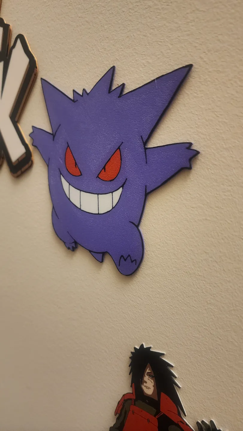 Gengar 2D Wall Art - 4 Colors by Mech3D MakerWorld: Download Free 3D Models