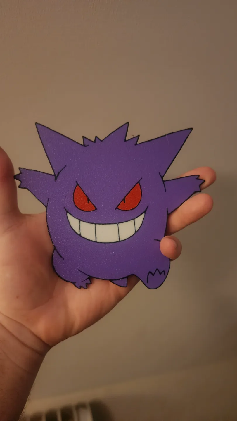 Gengar 2D Wall Art - 4 Colors by Mech3D MakerWorld: Download Free 3D Models