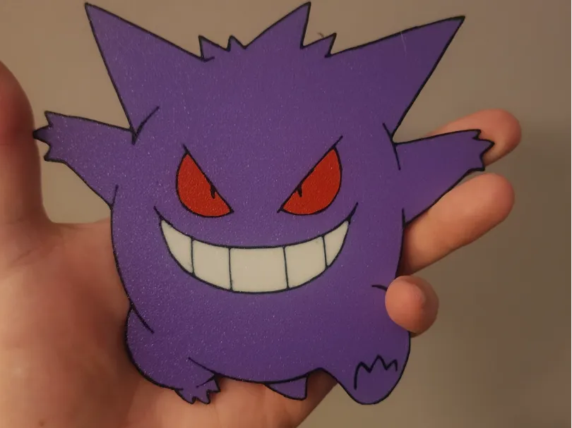 Gengar 2D Wall Art - 4 Colors by Mech3D MakerWorld: Download Free 3D Models