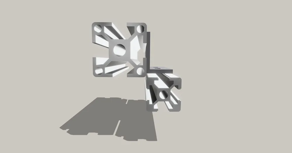3030 to 2020 extrusion 90 degree connector - Free 3D Print Model ...