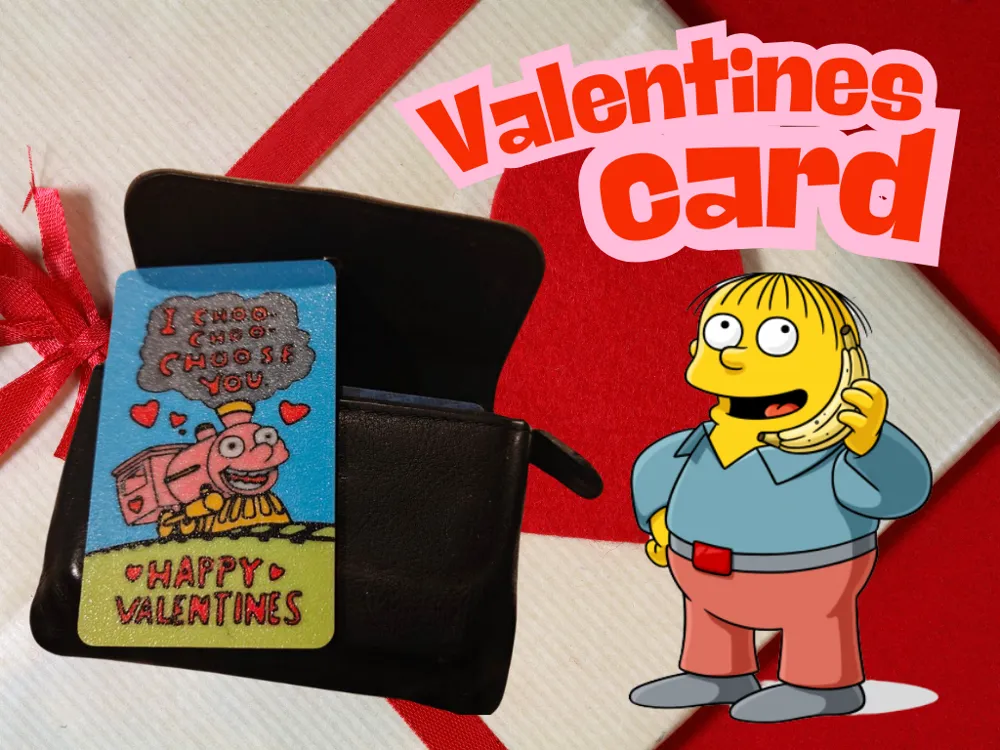 Simpsons Iconic Valentine's Card Ralph's Gift Lisa by julianfj - MakerWorld
