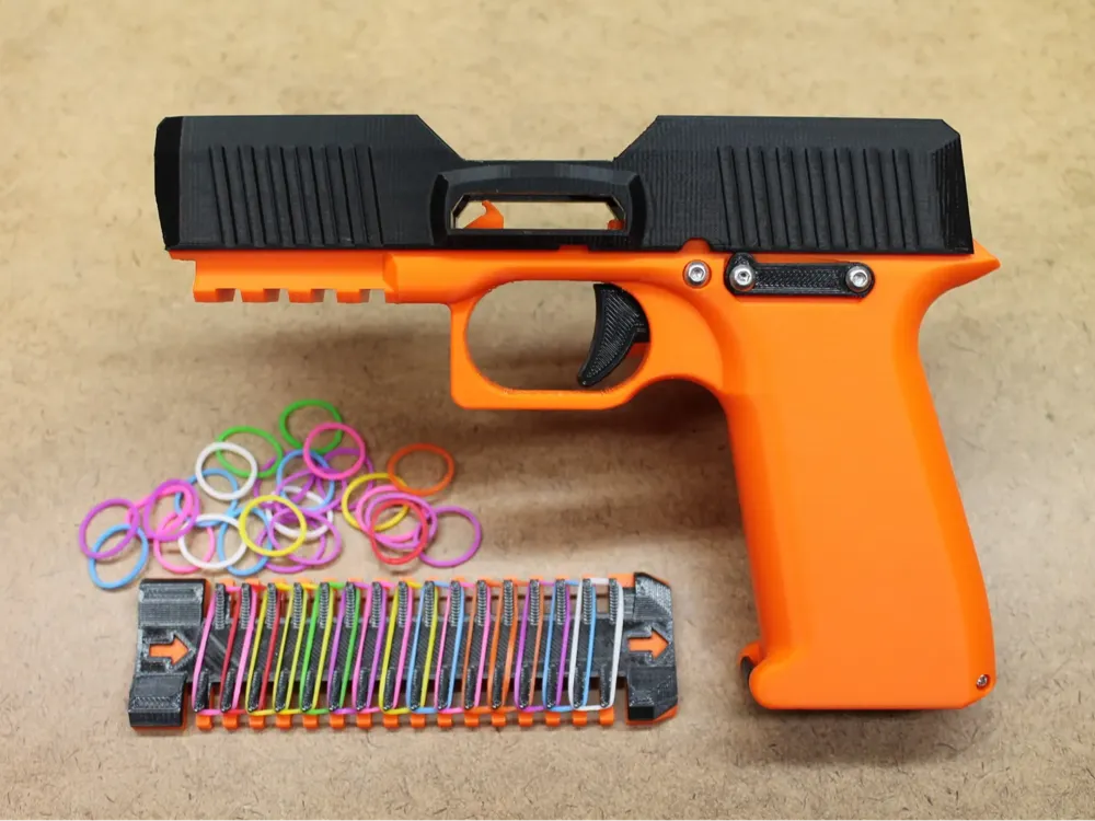 Pistola de Borracha Mini Mag Fed - Modelo gratuito para impressão 3D ...