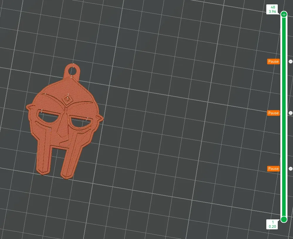 MF DOOM mask keychain - Free 3D Print Model - MakerWorld