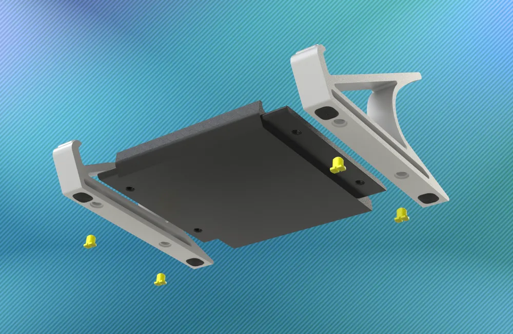 Sleek padded Laptop Stand (+PSU Storage) - Free 3D Print Model - MakerWorld