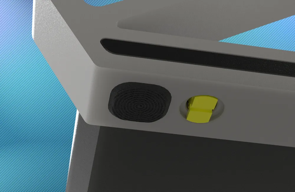 Sleek padded Laptop Stand (+PSU Storage) - Free 3D Print Model - MakerWorld