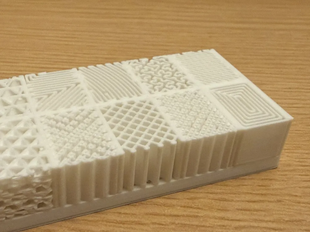 22 Infill Patterns in One Print! 3D Sample Model - Free 3D Print Model ...