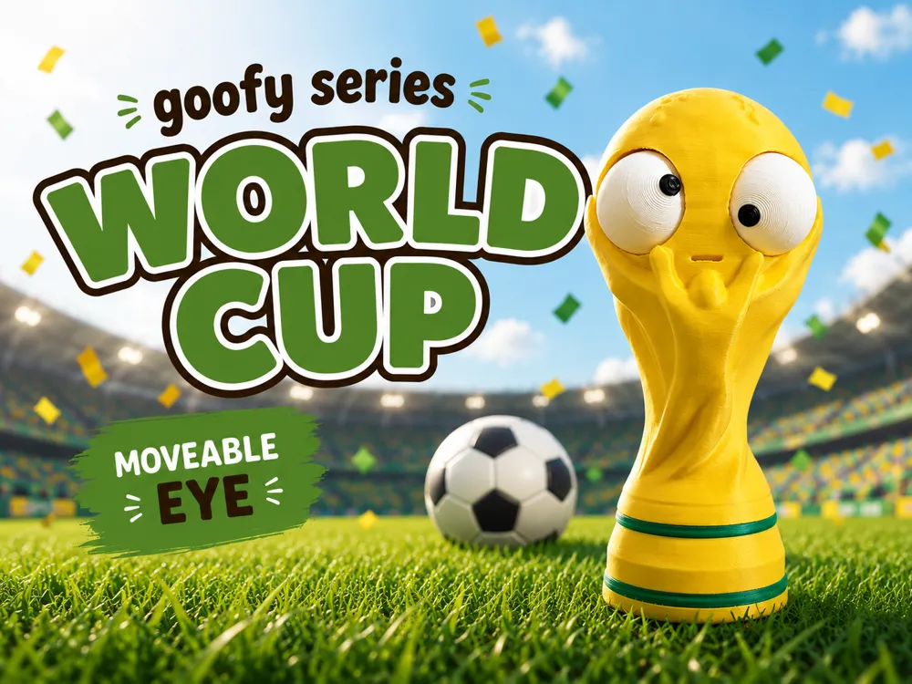 Goofy series – WORLD CUP TROPHY Movable Eyes - Free 3D Print Model ...