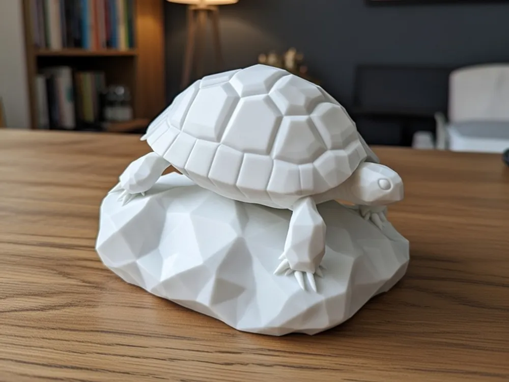 Ultra Low Poly Geometric Turtle Sculpture - Free 3D Print Model ...