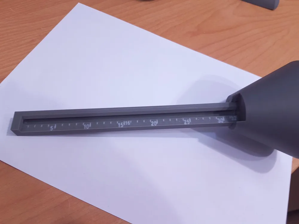 BB Ball Counting Ruler with Funnel by speeedydan - MakerWorld
