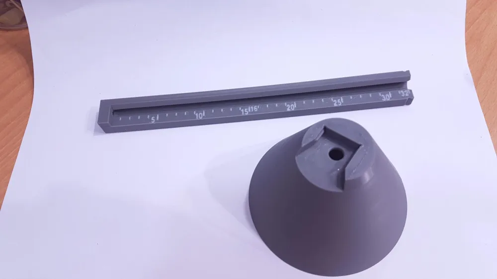 BB Ball Counting Ruler with Funnel by speeedydan - MakerWorld