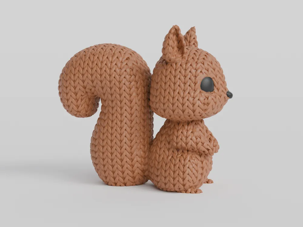 Knitted Squirrel by Smoggy3D - MakerWorld