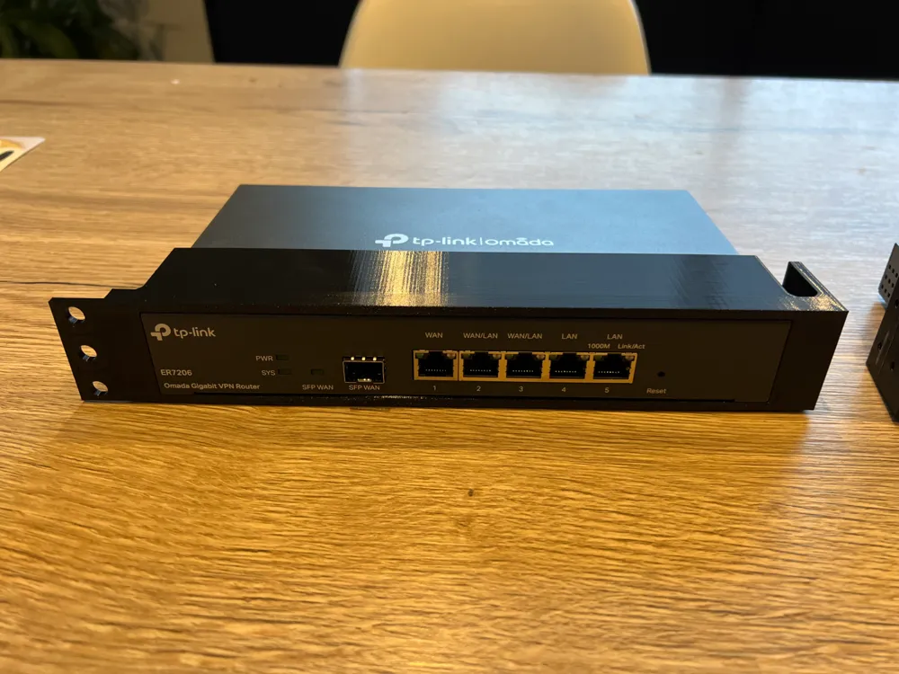 Rack mount for TP-Link TL-ER7206 + TL-SG108(PE) by Piitaya - MakerWorld