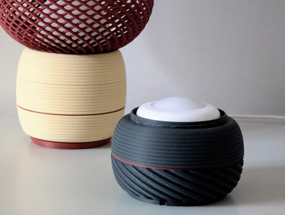 MOD3: Spiral Table Lamp with Modular Base - Free 3D Print Model ...