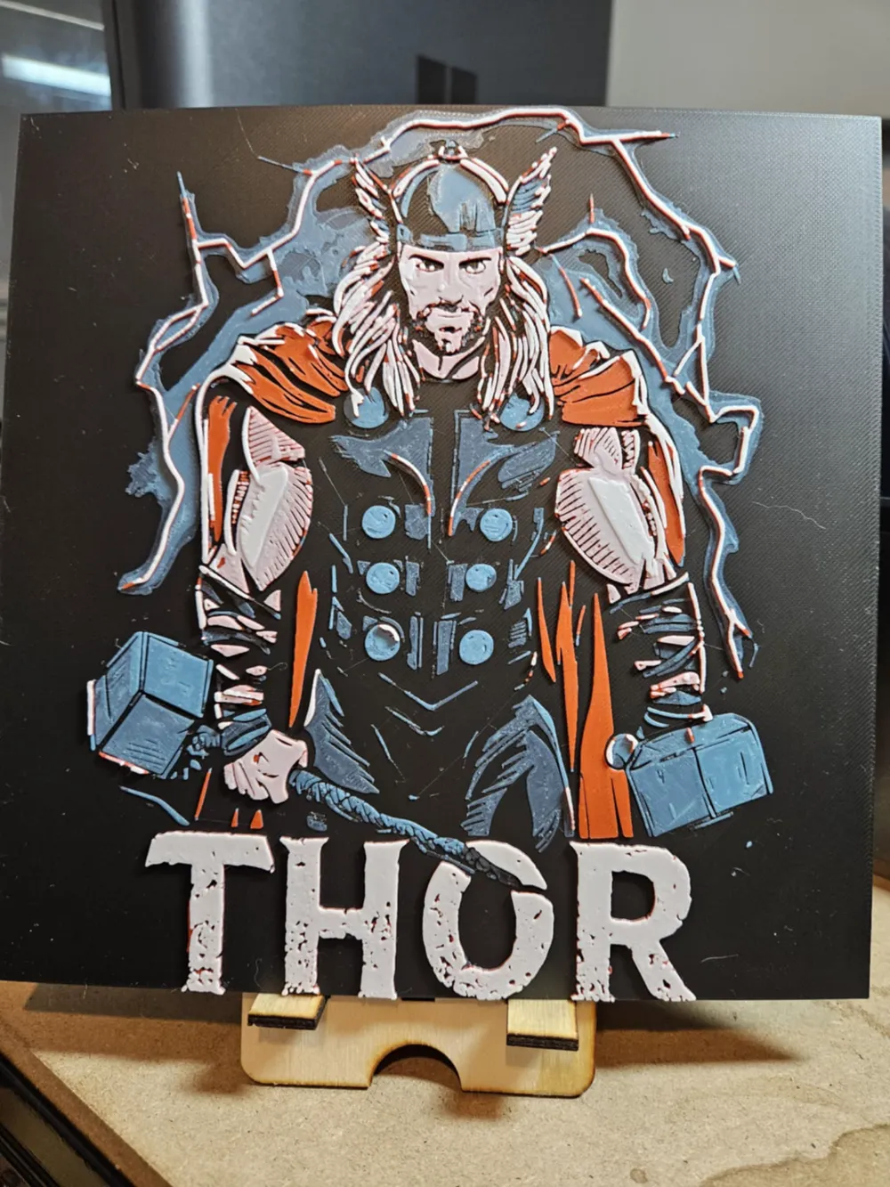 4 colour Thor - Hueforge by 3dGlow MakerWorld: Download Free 3D Models